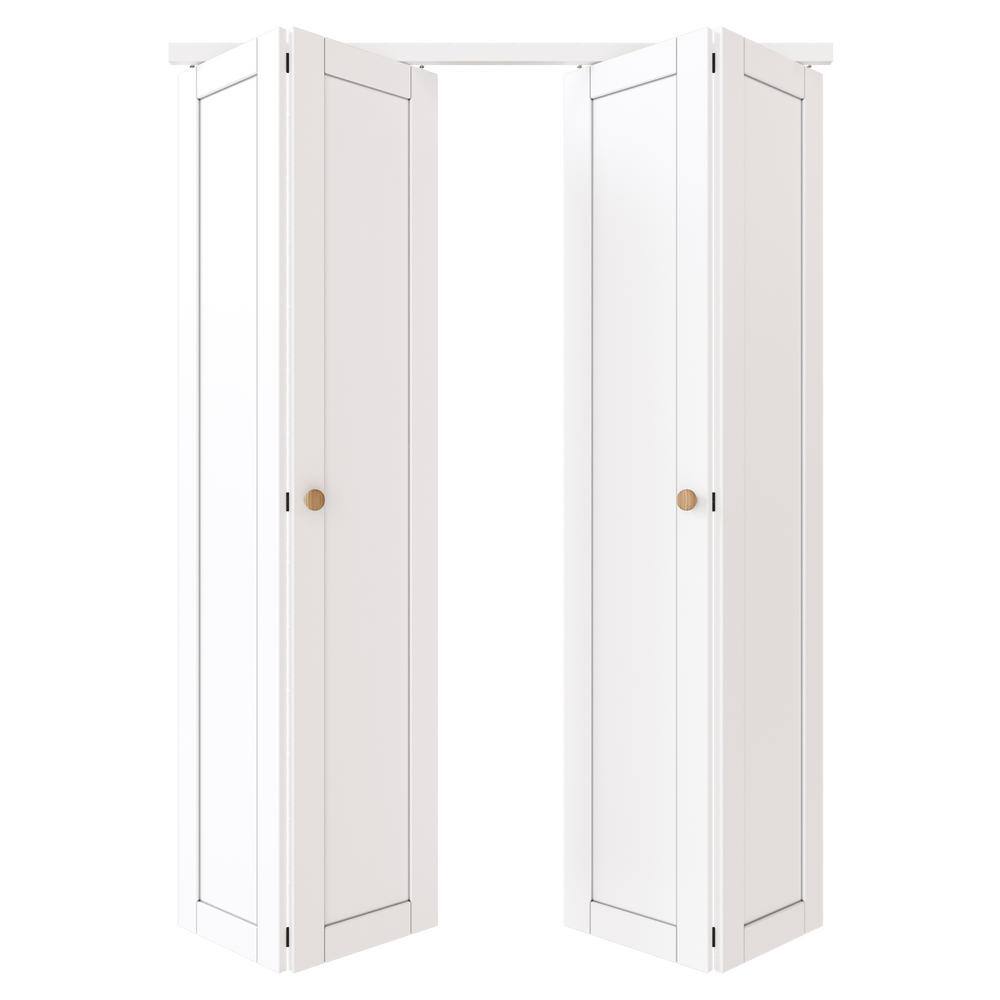 ARK DESIGN 60 in. x 80.5 in. Paneled Solid Core White Primed 1 Lite ...