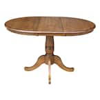 International Concepts 36 in. x 48 in. x 30 in. H Pecan Extension Laurel Pedestal Table K59-36RXT