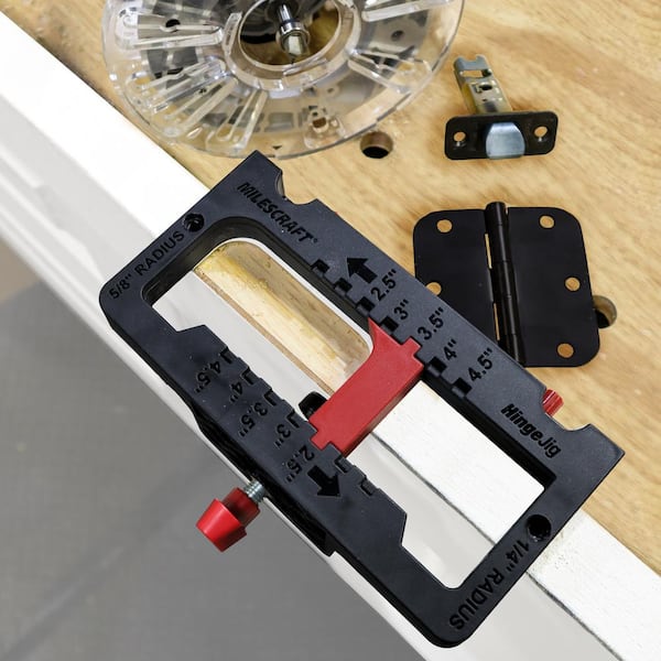 Milescraft Hinge Jig-Door Hinge Kit for Routers, 2-1/2 in. to 4-1/2 in ...