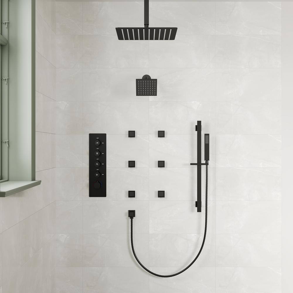 Have a question about EVERSTEIN 13-Spray Patterns 16 and 6 in. Ceiling Mount Dual Shower Head ...