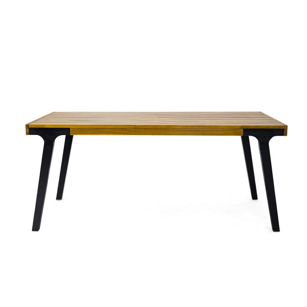 Teak Wood Outdoor Dining Table Rugged and reliable H-74322 - The Home Depot