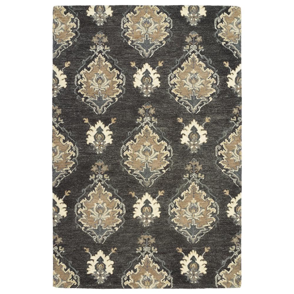 Kaleen Brooklyn Charcoal 8 ft. x 9 ft. Area Rug 5306-38-769 - The Home ...