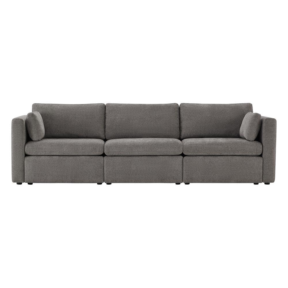 Spruce & Spring Rhea 112.6 in. Straight Arm Fabric Straight Sofa in ...