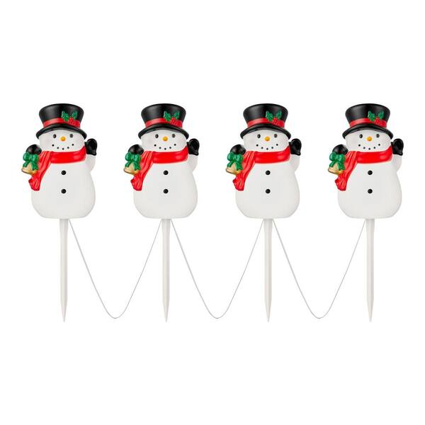 Reviews for Home Accents Holiday 4-Pack LED Snowman Pathway Lights with Timer | Pg 5 - The Home ...
