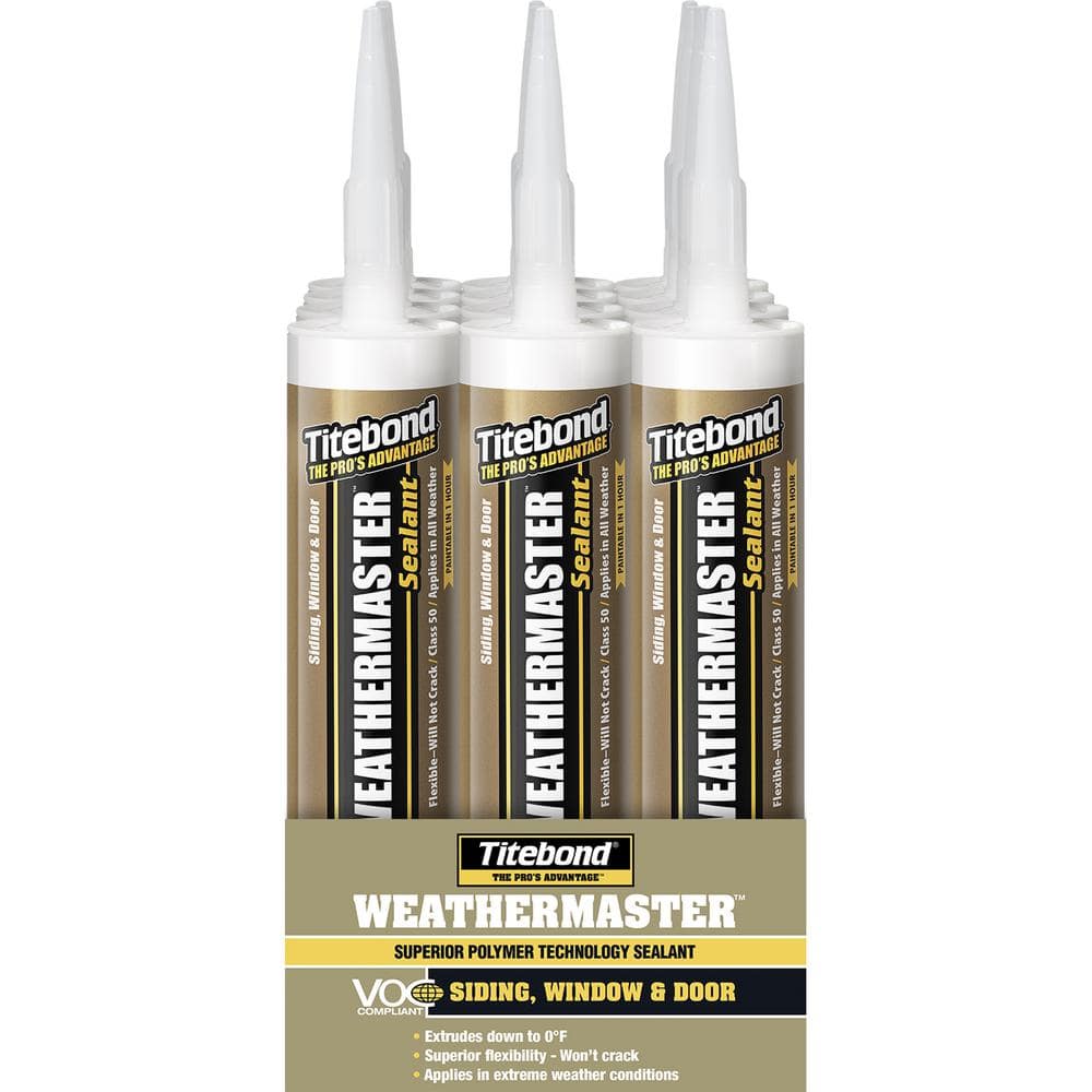 Titebond 9.5 oz. Gray WeatherMaster Exterior Sealant (12-Pack) 46721A ...