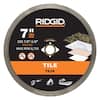 RIDGID 7 in. Tile Continuous Rim Diamond Saw Blade 25-CT70XP - The Home ...
