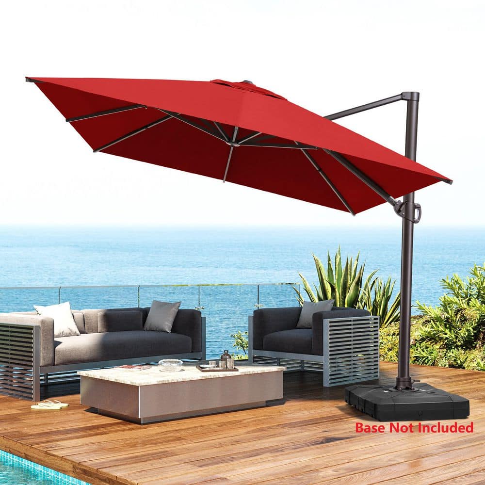 Pellebant 10 ft. x 12.5 ft. Oversized Heavy Duty Outdoor Umbrella 360 ...