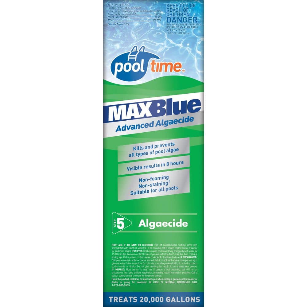 Pool Time MAXBlue Advanced Algaecide 32 oz. Pool Algaecide 25145PTM ...