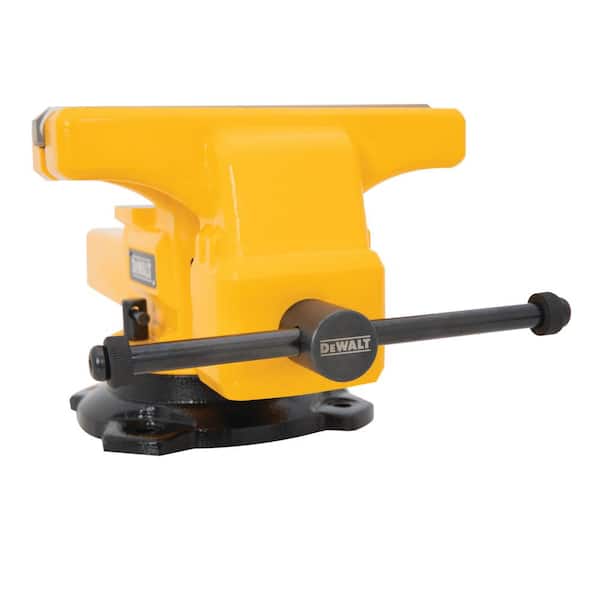 DEWALT 10 in. 4400lb. Capacity Swivel Base Bench Vise with Built In Anvil and Integrated Pipe V Jaws DXMF10BV The Home Depot