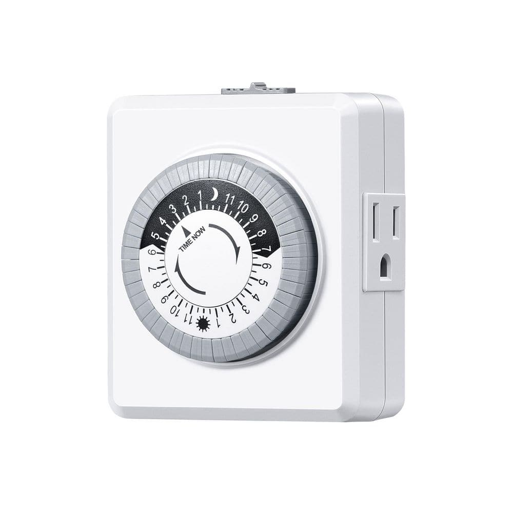 DEWENWILS 24 Hour Cycle Plug-in Mechanical Countdown Indoor Timer for ...