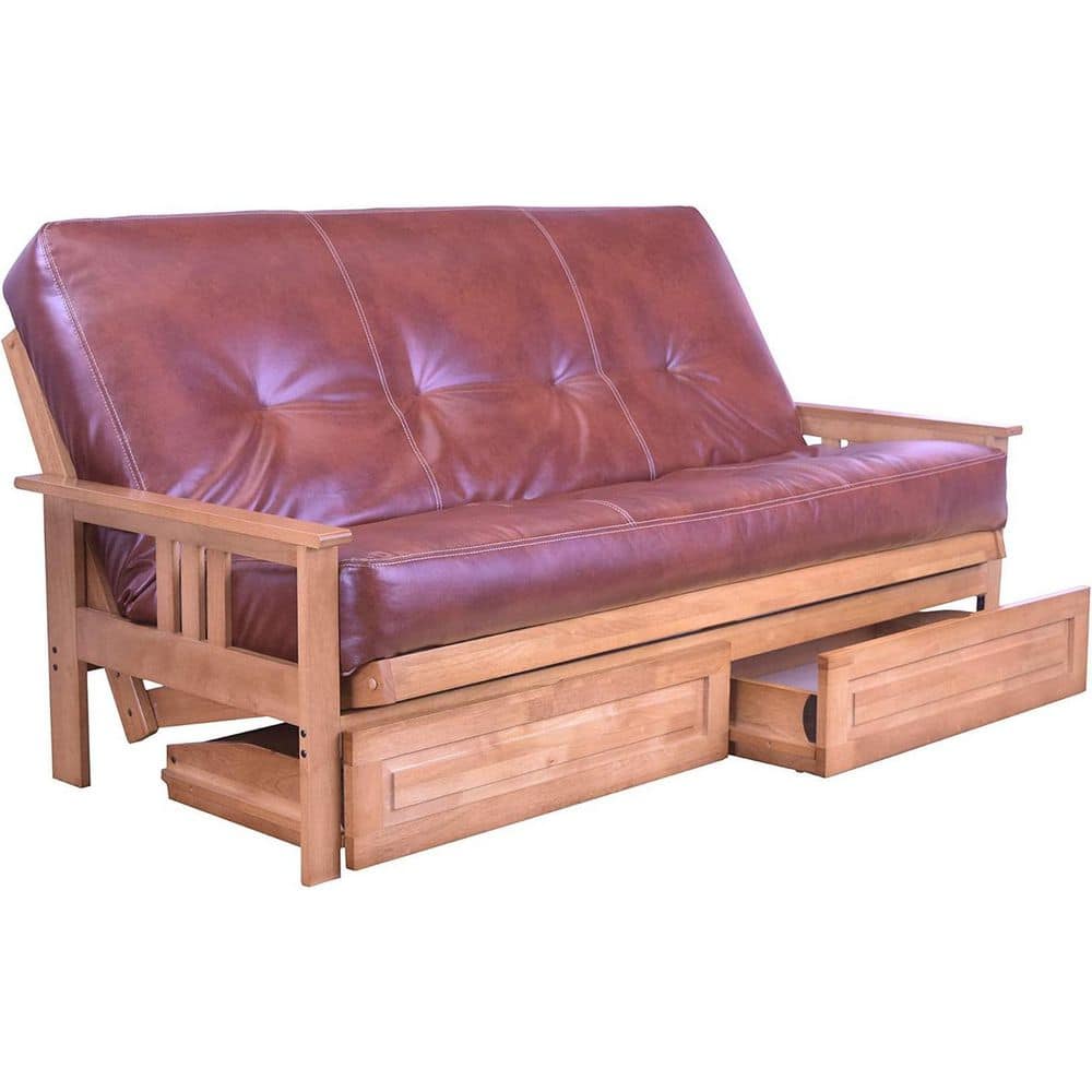HOME IMPORTS EMPORIUM 79 in. Butternut/Oregon Trail Saddle Polyester ...