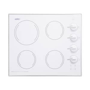 Summit Appliance 24 in. Coil Electric Cooktop in White with 4 Elements ...