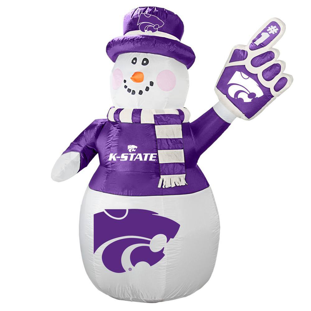 7 ft. Kansas State Wildcats Inflatable Snowman 486433 - The Home Depot