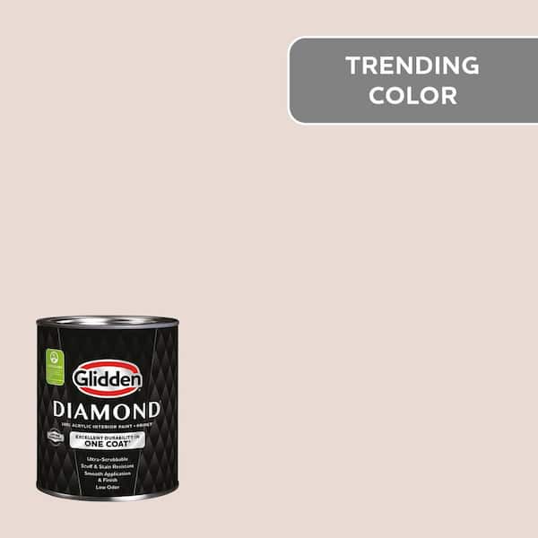Glidden Diamond 1 qt. Sandy Beach Semi-Gloss Interior Paint with Primer ...