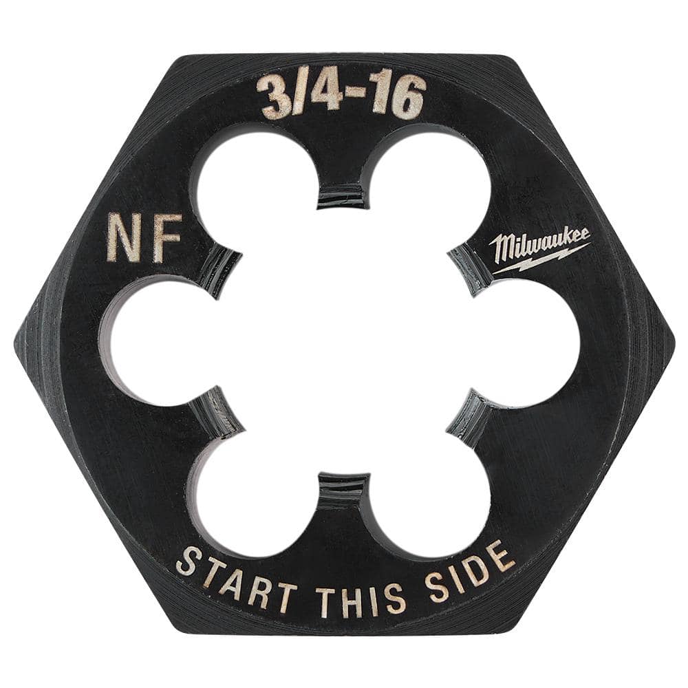 Milwaukee 3/4 in.-16 NF 1-7/16 in. Hex Threading Die 49-57-5378 - The ...