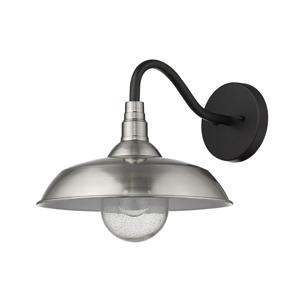 HomeRoots 13.5 in. Silver Outdoor Hardwired Sconce with No Bulbs ...