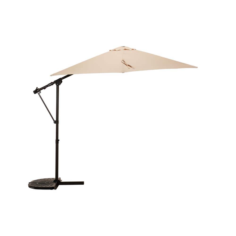 JEREMY CASS 10 ft. Patio Offset Umbrella, Dual Tilt Canopy, 360-Degree ...