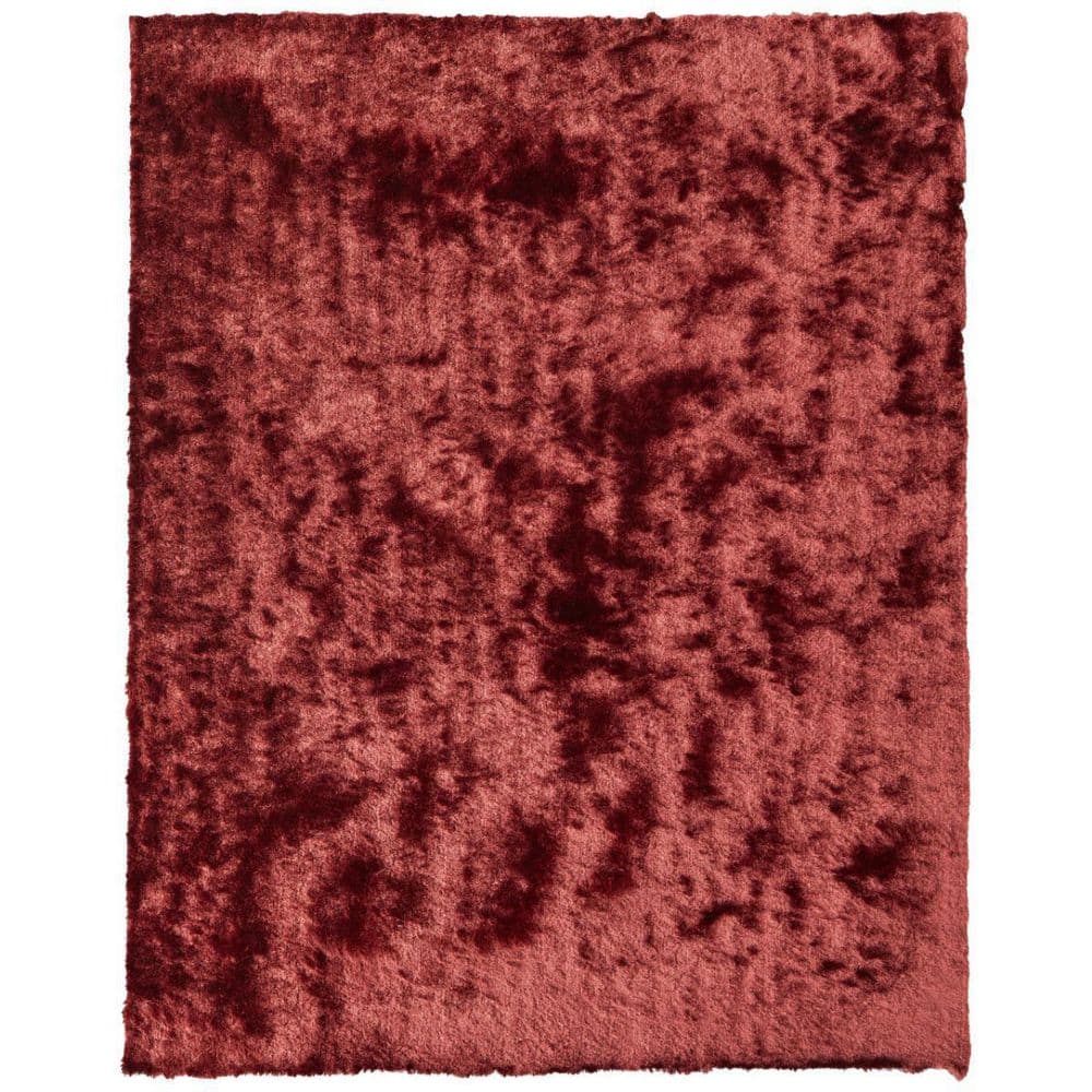 HomeRoots 8 x 10 Red Solid Color Area Rug 2000565531 - The Home Depot