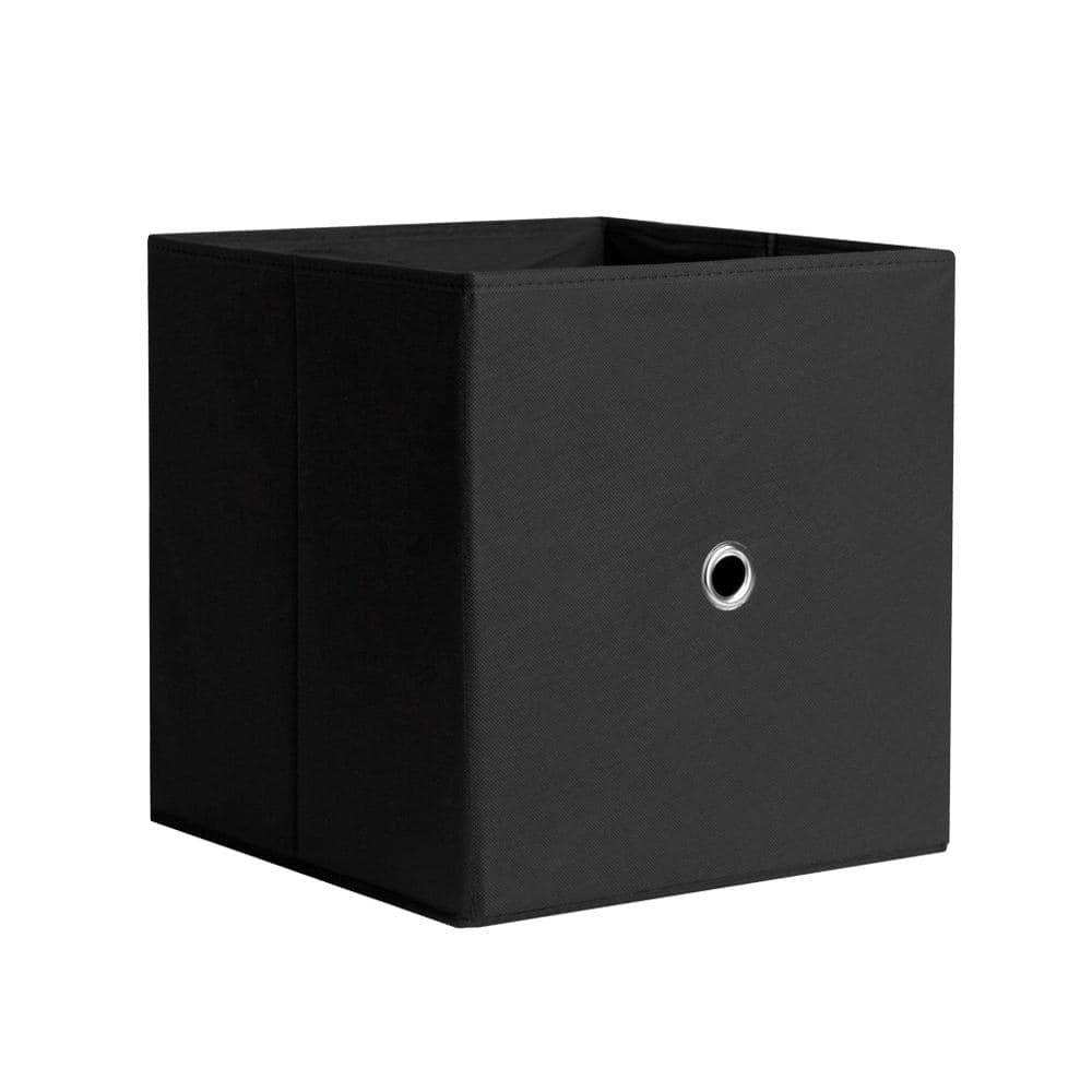 ICube 12 5 In H X 12 5 In W X 12 5 In D Black Fabric Cube Storage icube-12-5-in-h-x-12-5-in-w-x-12-5-in-d-black-fabric-cube-storage
