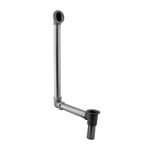 Westbrass 18 in. Brass Direct Connect Bath Waste and Overflow Rough-In ...