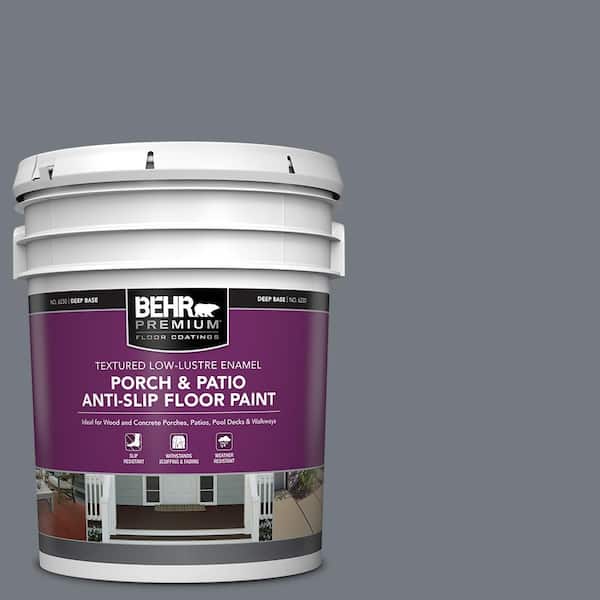 BEHR PREMIUM 5 gal. #N510-5 Liquid Mercury color Textured Low-Lustre ...