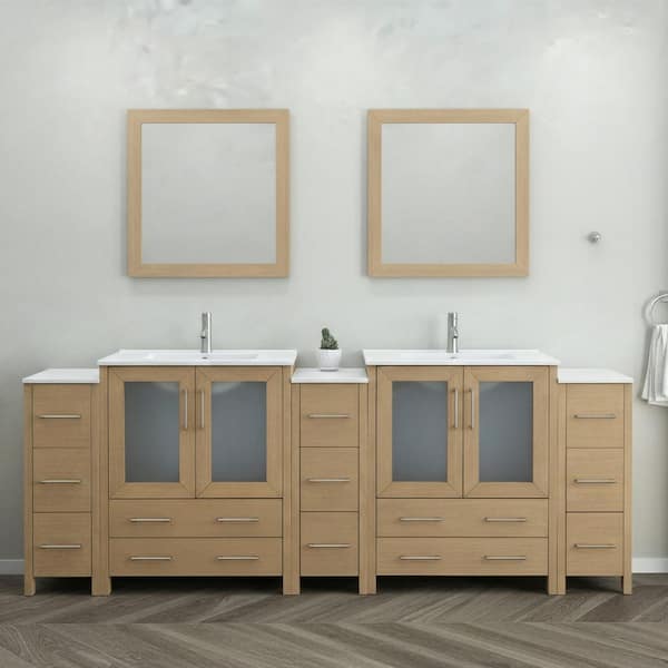 Double Sink - 96 Inch Vanities - Bathroom Vanities with Tops - The Home ...