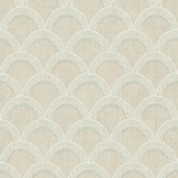 Chesapeake Bixby Khaki Geometric Paper Strippable Roll (Covers 56.4 sq ...