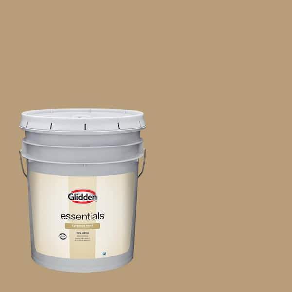 Glidden Essentials 5-gal. PPG1086-5 Earthy Ocher Semi-Gloss Exterior ...