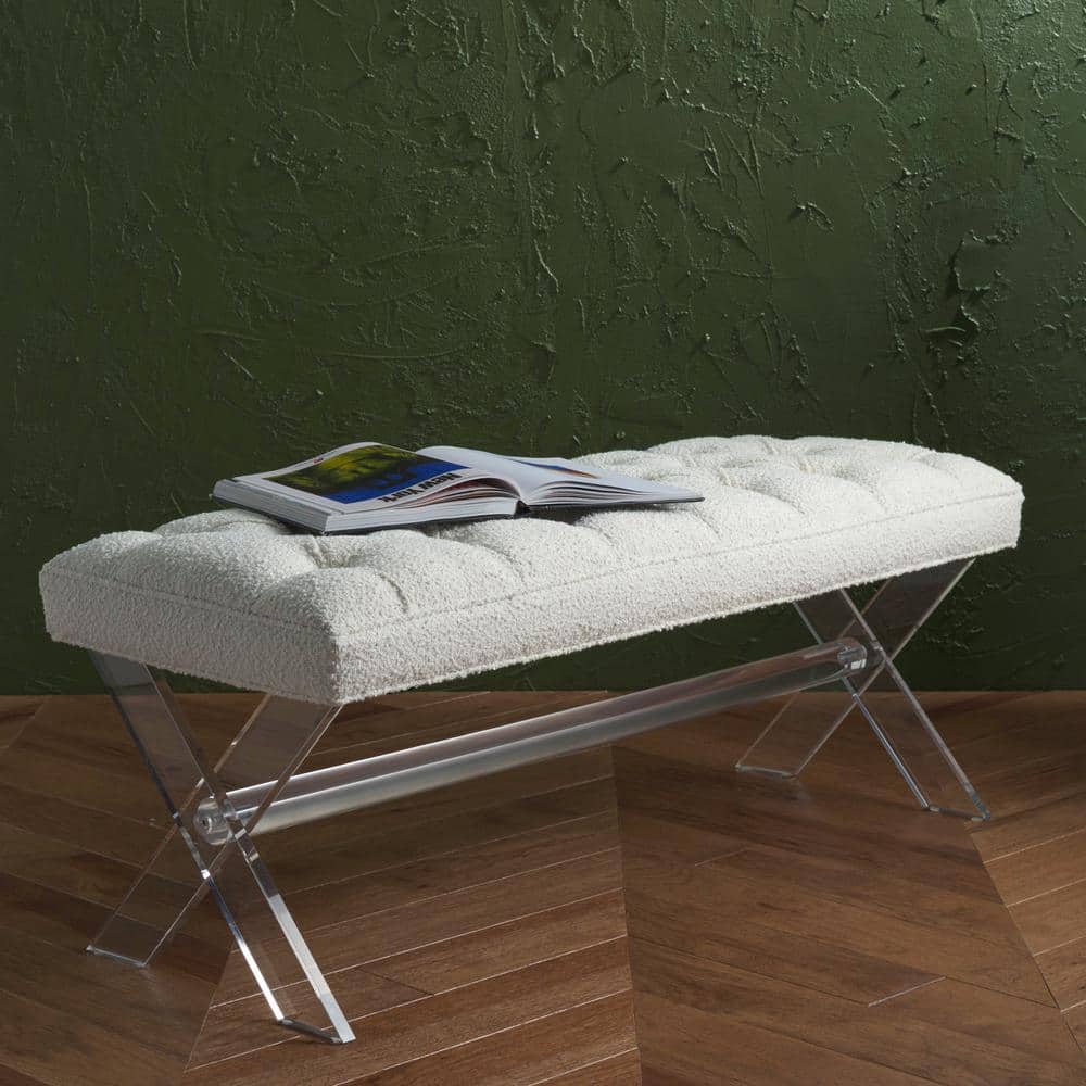 SAFAVIEH Tourmaline Ivory Entryway Bench 48 in. SFV4722F - The Home Depot