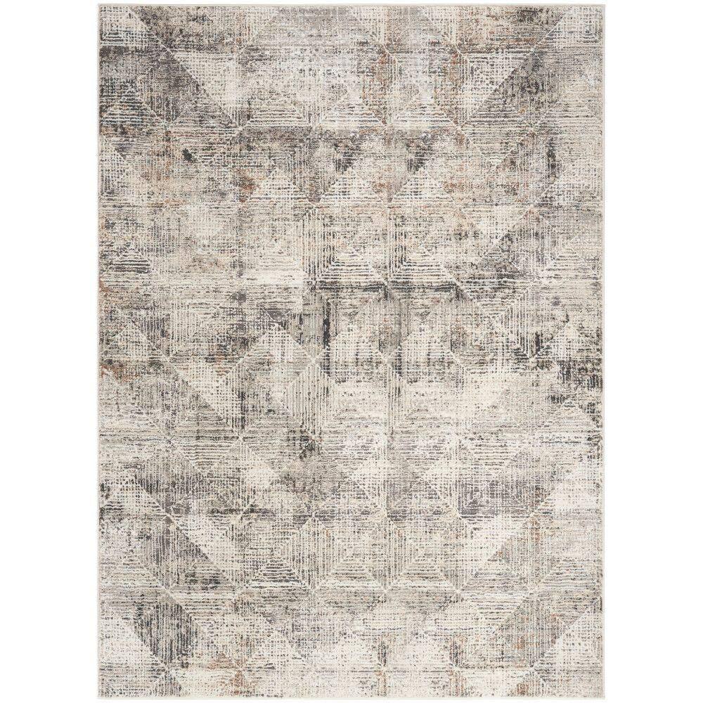 Nourison Eco-Friendly Ivory Multicolor 9 ft. x 12 ft. Abstract ...