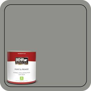 BEHR PREMIUM PLUS 8 oz. #PPU24-20 Letter Gray Satin Enamel Interior ...