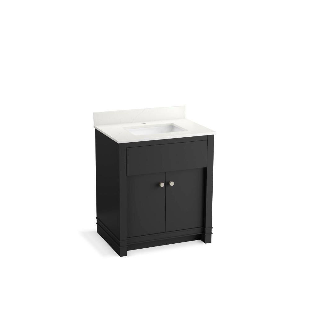 KOHLER Alouette 30 in. Single SinkFerrous Grey Bath Vanity Cabinet with ...