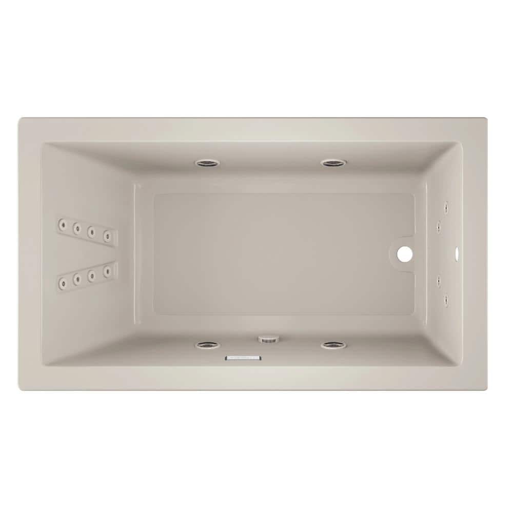 JACUZZI SOLNA 72 in. x 42 in. Rectangular Whirlpool Bathtub with Right ...