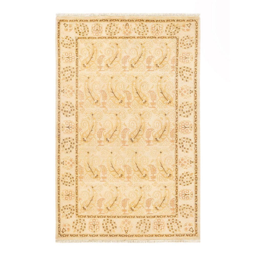 Chloe & Olivia Home Eclectic Pink 4 ft. x 6 ft. Oriental Wool Indoor ...