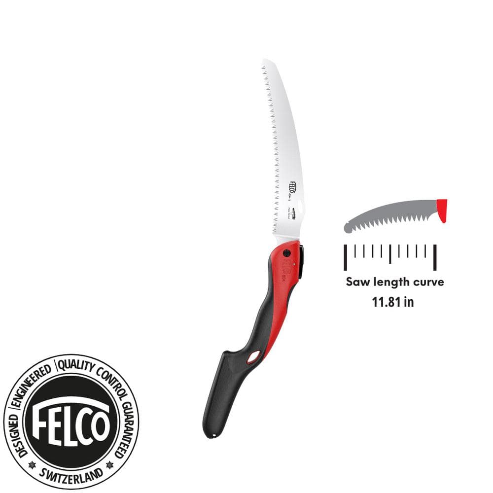 FELCO F604 10 in. Curved Folding Ergo Reach Pull-Stroke Pruning Saw ...