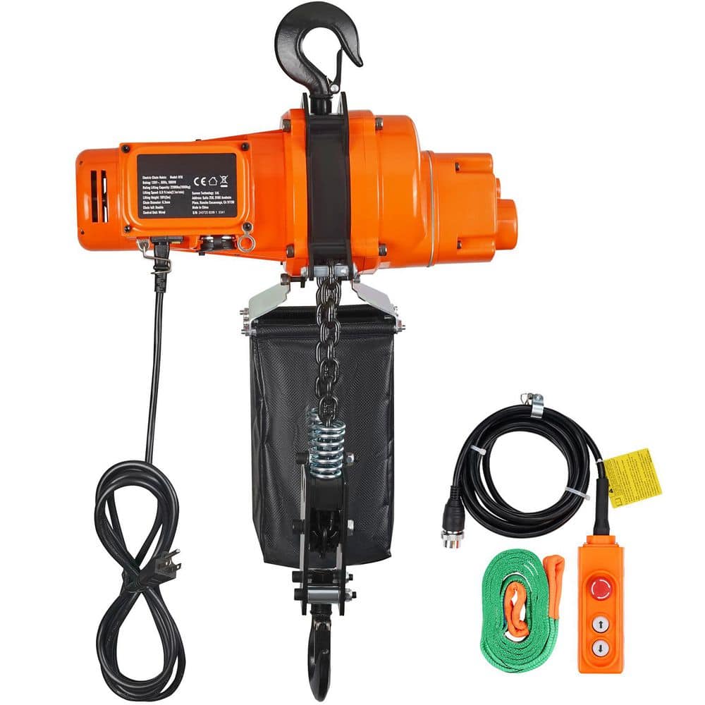 SKYSHALO Electric Chain Hoist, 2200 lb. Load Capacity, 10 ft. Lifting ...