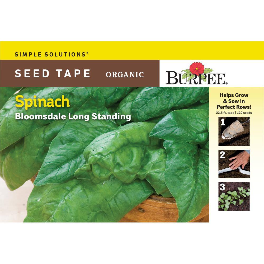 Burpee Seed Tape Spinach Bloomsdale Long Standing Organic Seed 64564 ...