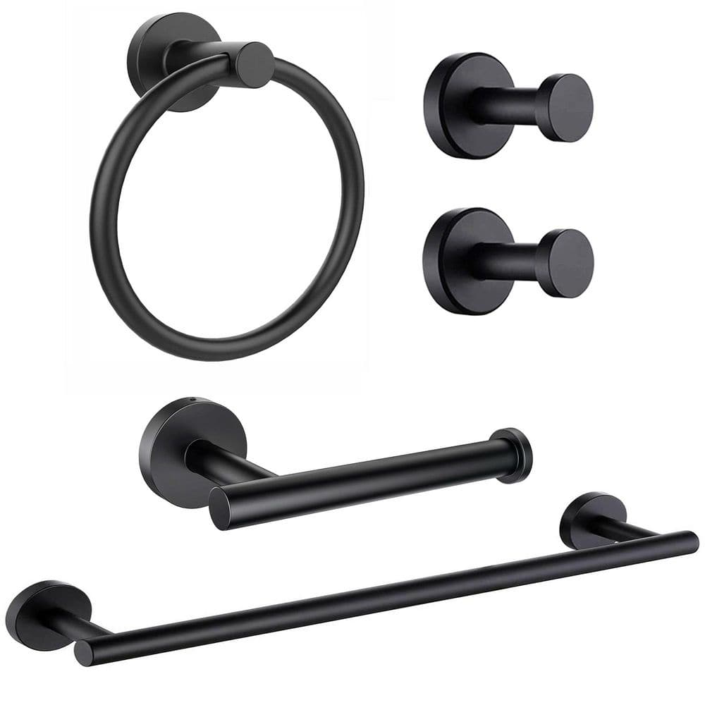 ruiling 5 -Piece Bath Hardware Set with Mounting Hardware in Stainless ...