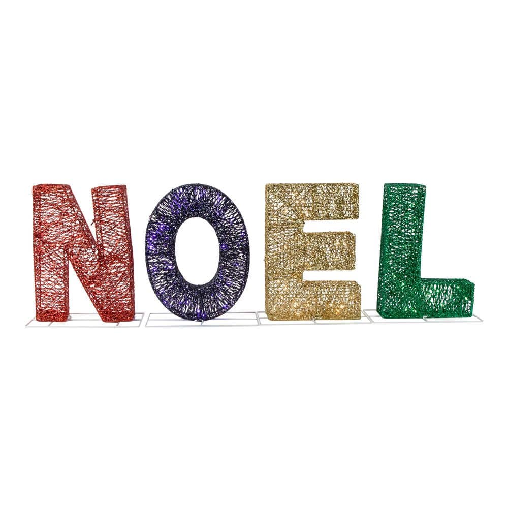 Northlight LED Lighted in. Noel in. Outdoor Christmas Decoration-14 in ...