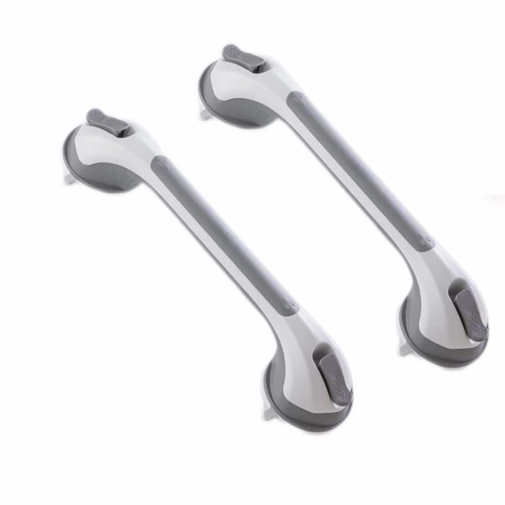 Anqtovp 16.8 in. Exposed Screw Suction Grab Bar 2-Pack Bathroom Safety ...