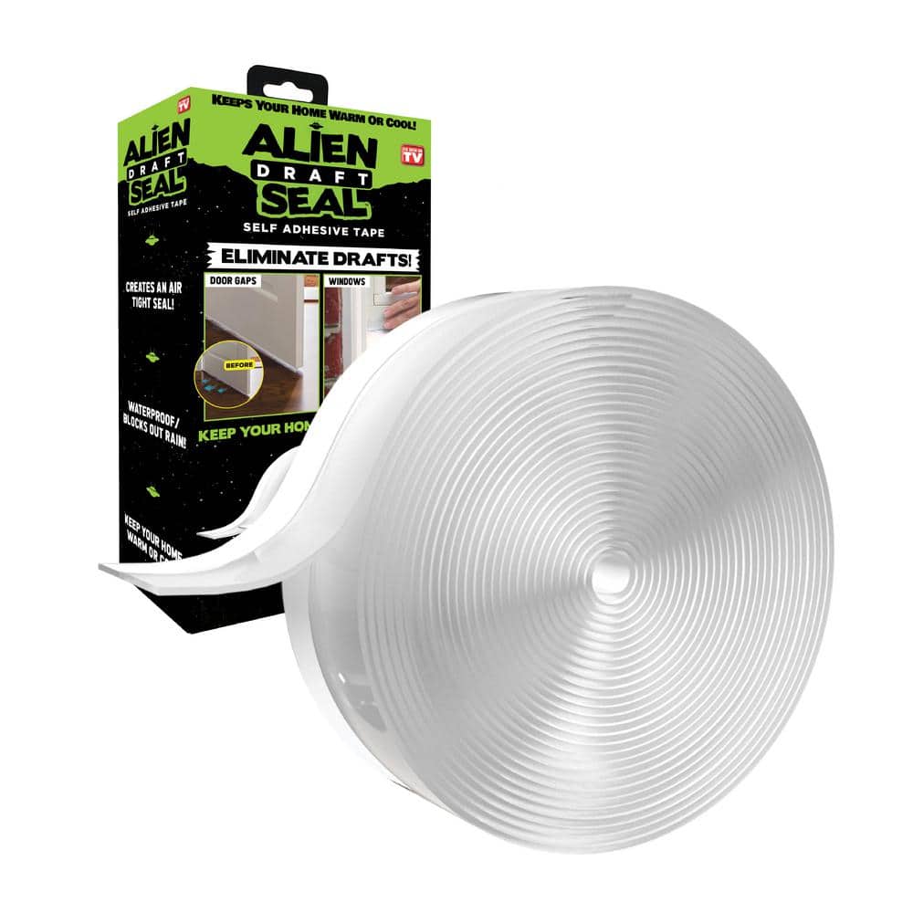 As Seen on TV Alien Draft Seal 1.4 in. x 16 ft. Transparent Anti-Draft ...