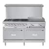 Koolmore 60 in. 6 Burner Commercial Double Oven Gas Range with 24 in ...