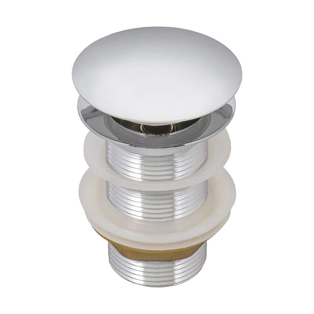 Ruvati 1.75 in. Chrome Finish Ceramic Top Push Pop-Up Drain for ...