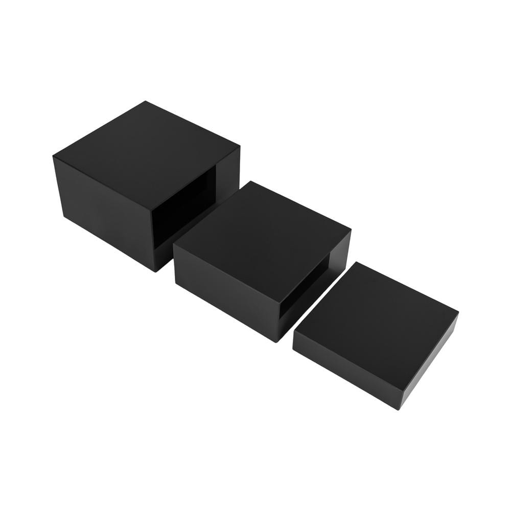 YIYIBYUS 8 in. 9 in. 10 in. Black Modern Rectangular Display Stands ...