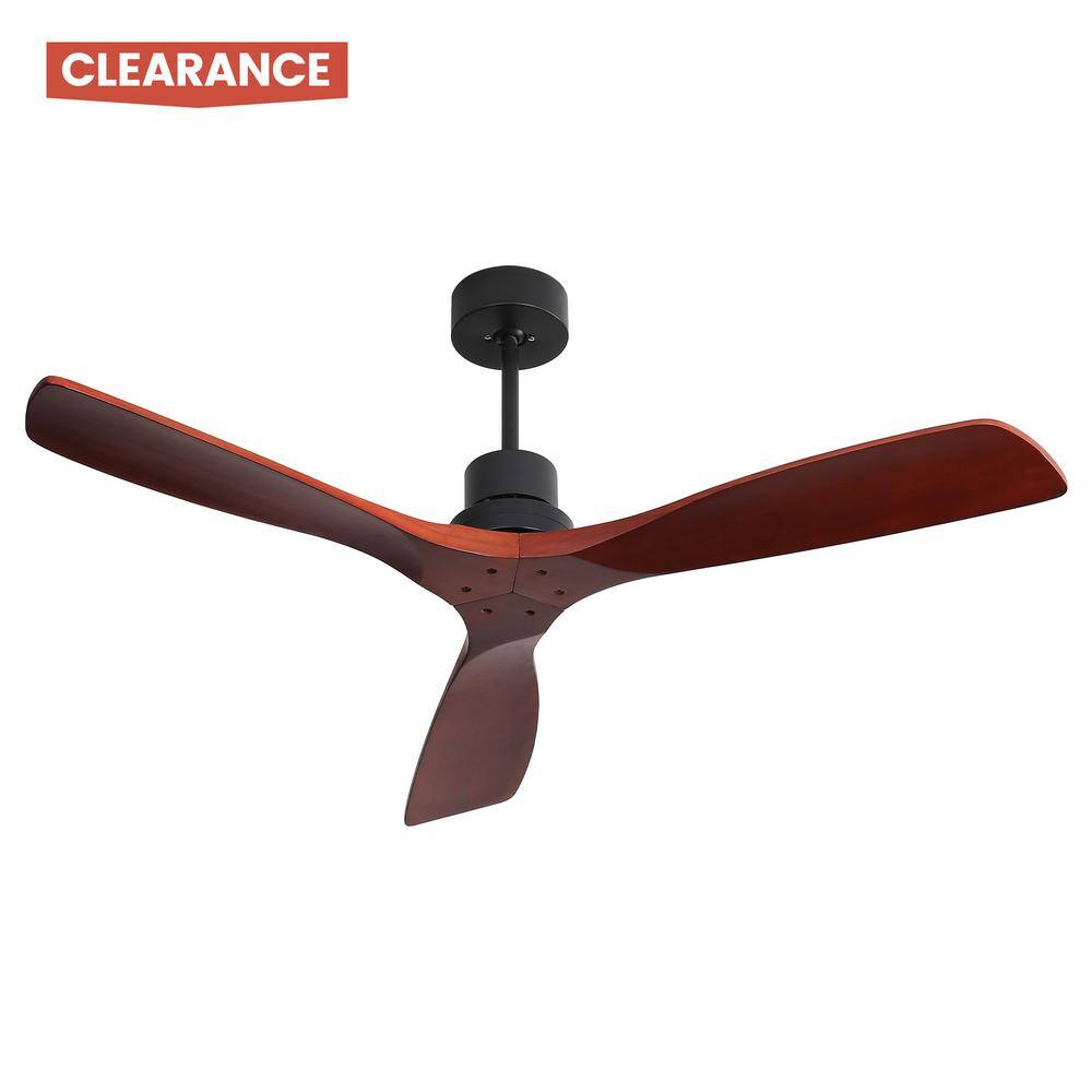 BANSA ROSE Sunine 52 in. Indoor Matte Black Smart Ceiling Fan Whit 6 ...