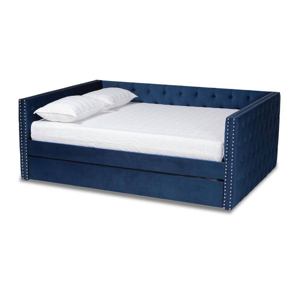 Baxton Studio Larkin Blue Full-Size Daybed with Trundle 187-11458-HD ...