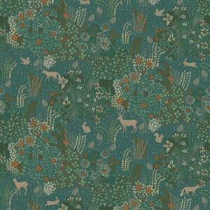 Veer Decor Tranquil Leafy Vine Green Wallpaper Sample VRNO04-066W1 ...