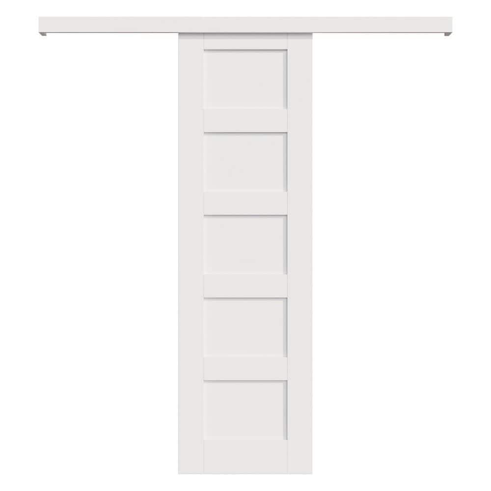 Reviews for ARK DESIGN 24 in. x 96 in. Hidden Track Style 5-Panel White ...