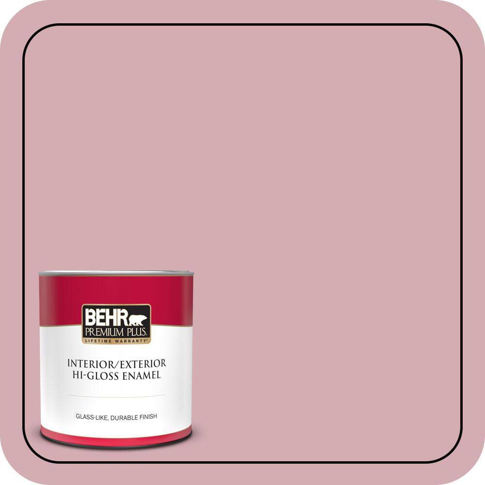 BEHR PREMIUM PLUS 1 qt. #S130-3 Ballet Rose Hi-Gloss Enamel Interior ...