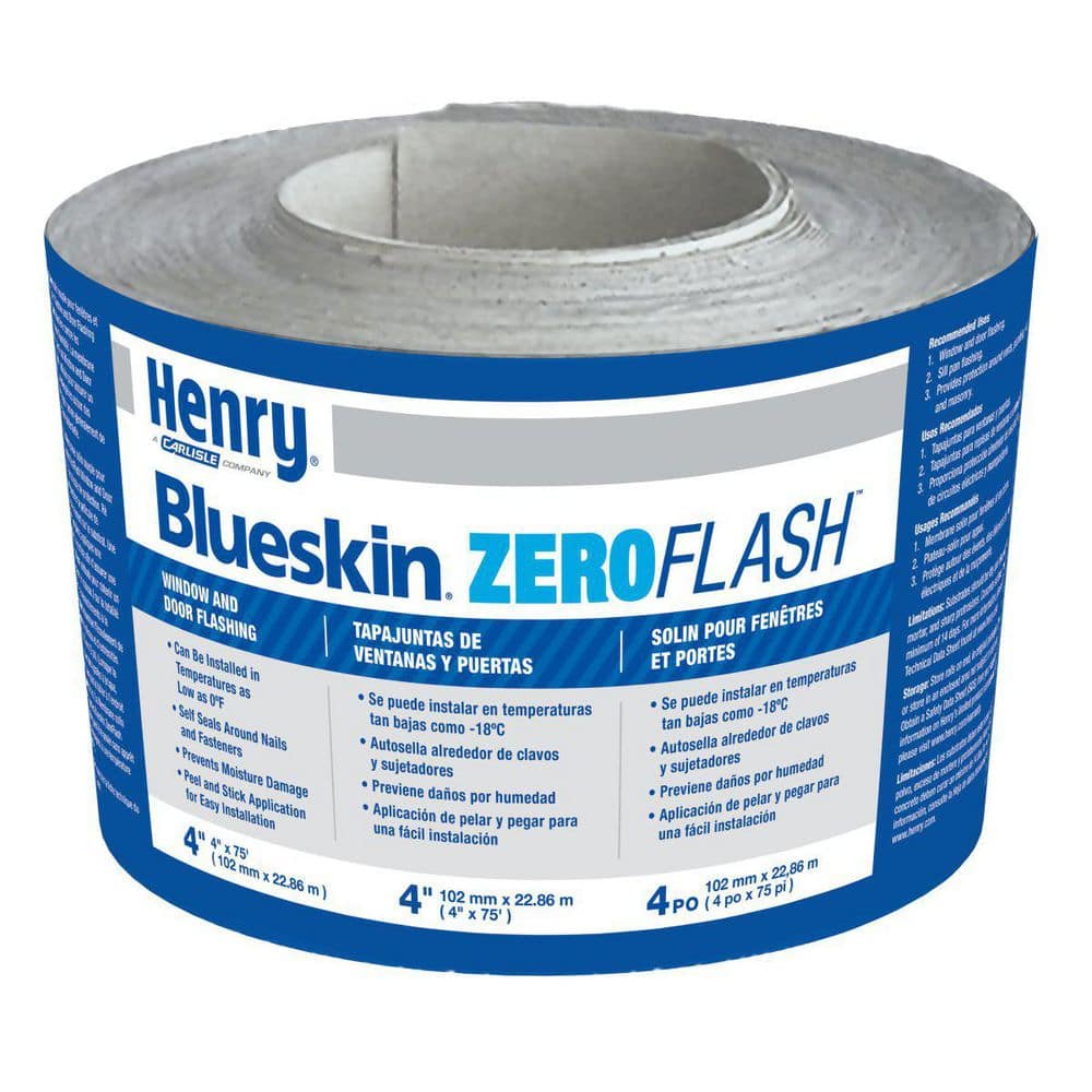 Henry 0 4 in. X 75 sq. ft. Blueskin Zero Flash Roll HE221929 - The Home ...